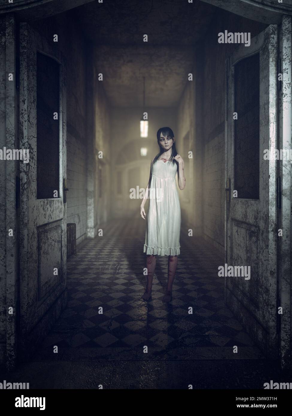 Scary Ghost Girl Hallway