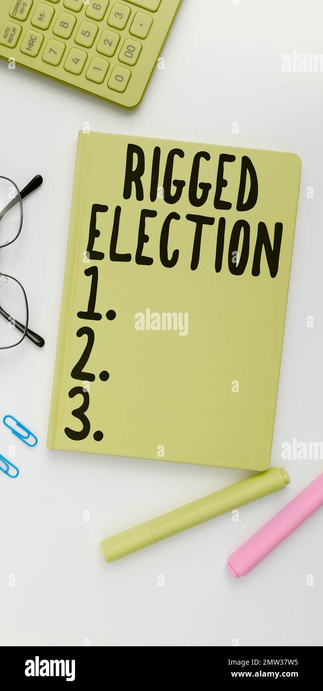Conceptual caption Rigged Election. Word for Manage drilling operations ...
