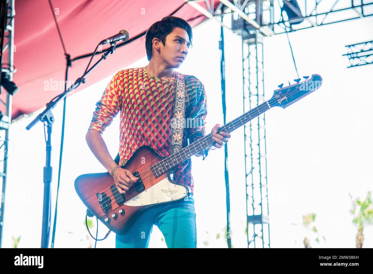 Jacob Gutierrez of the YIP YOPS performs at Coachella Music & Arts ...