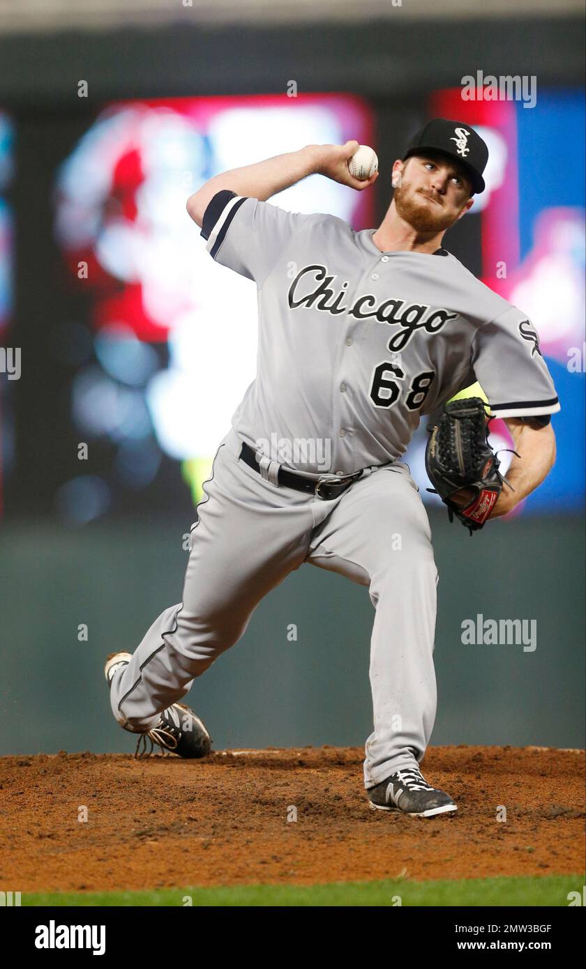 Chicago White Sox pitcher Dylan Covey throws against the Minnesota ...