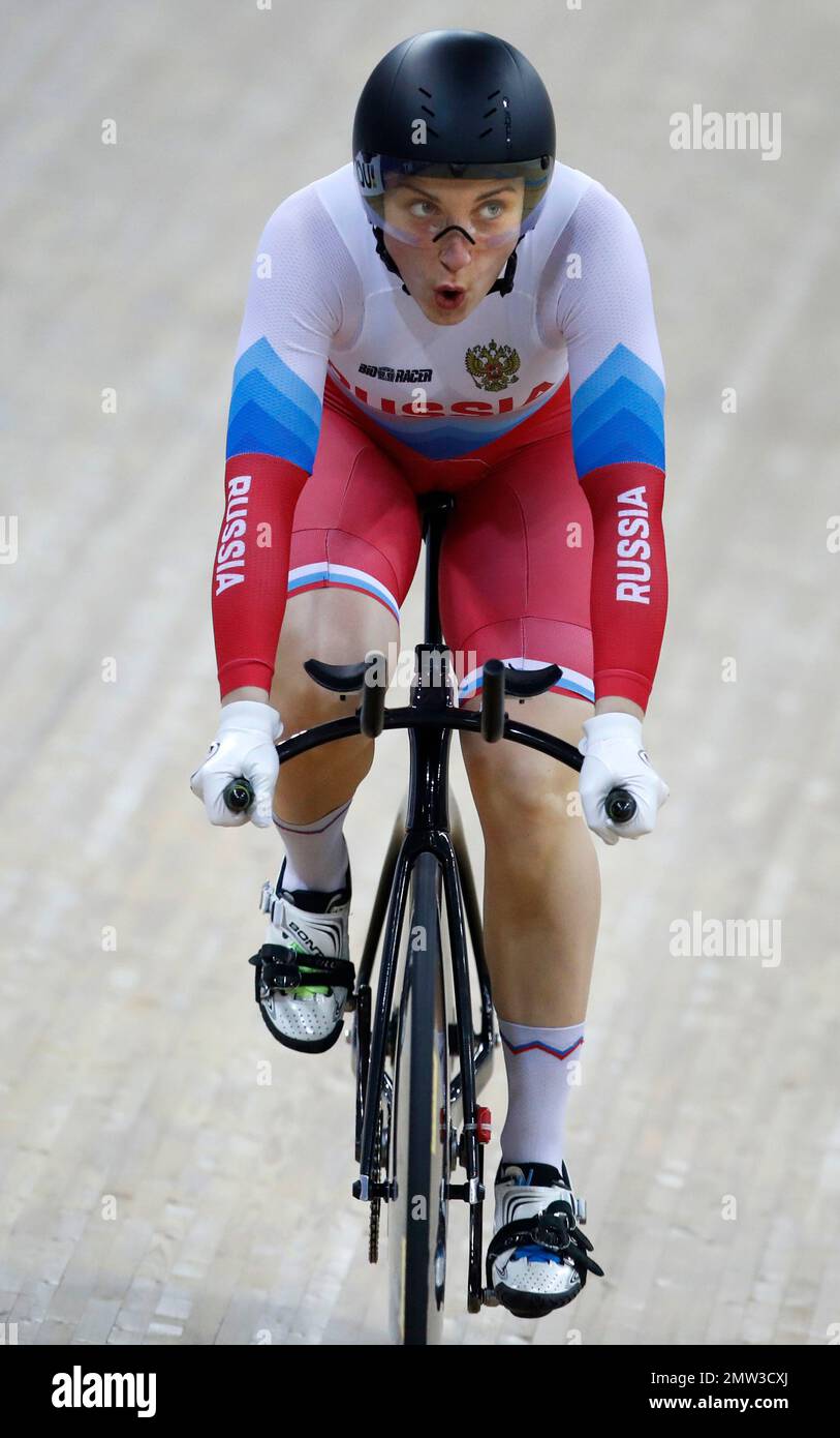 Daria Shmeleva of Russia reacts after winning in the Women's 500m Time ...