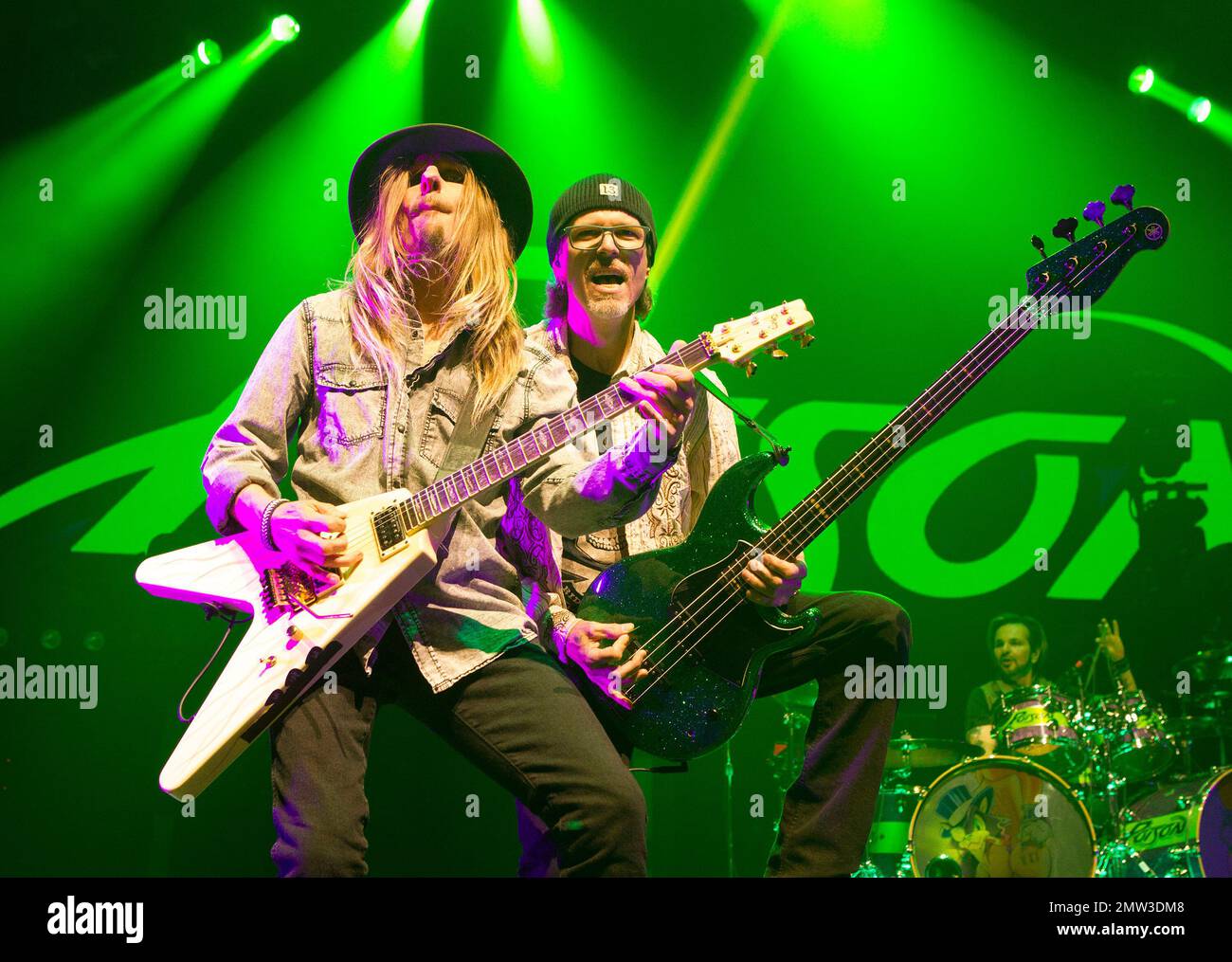 C.C. DeVille, left, and Bobby Dall of the band Poison perform in ...