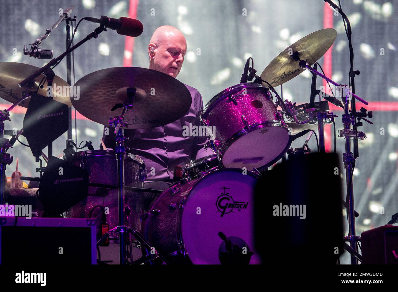 Philip Selway of Radiohead performs at Coachella Music & Arts Festival ...