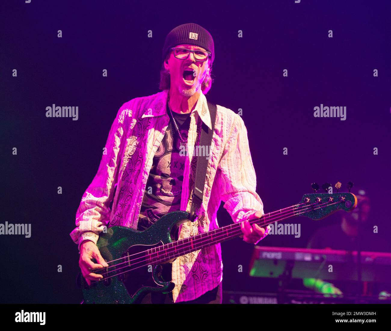 Bobby Dall of the band Poison performs in concert at the Royal Farms ...