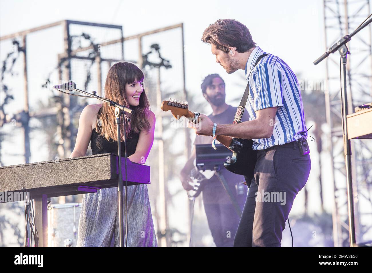 Josephine Vander Gucht, left, and Anthony West of Oh Wonder perform at ...