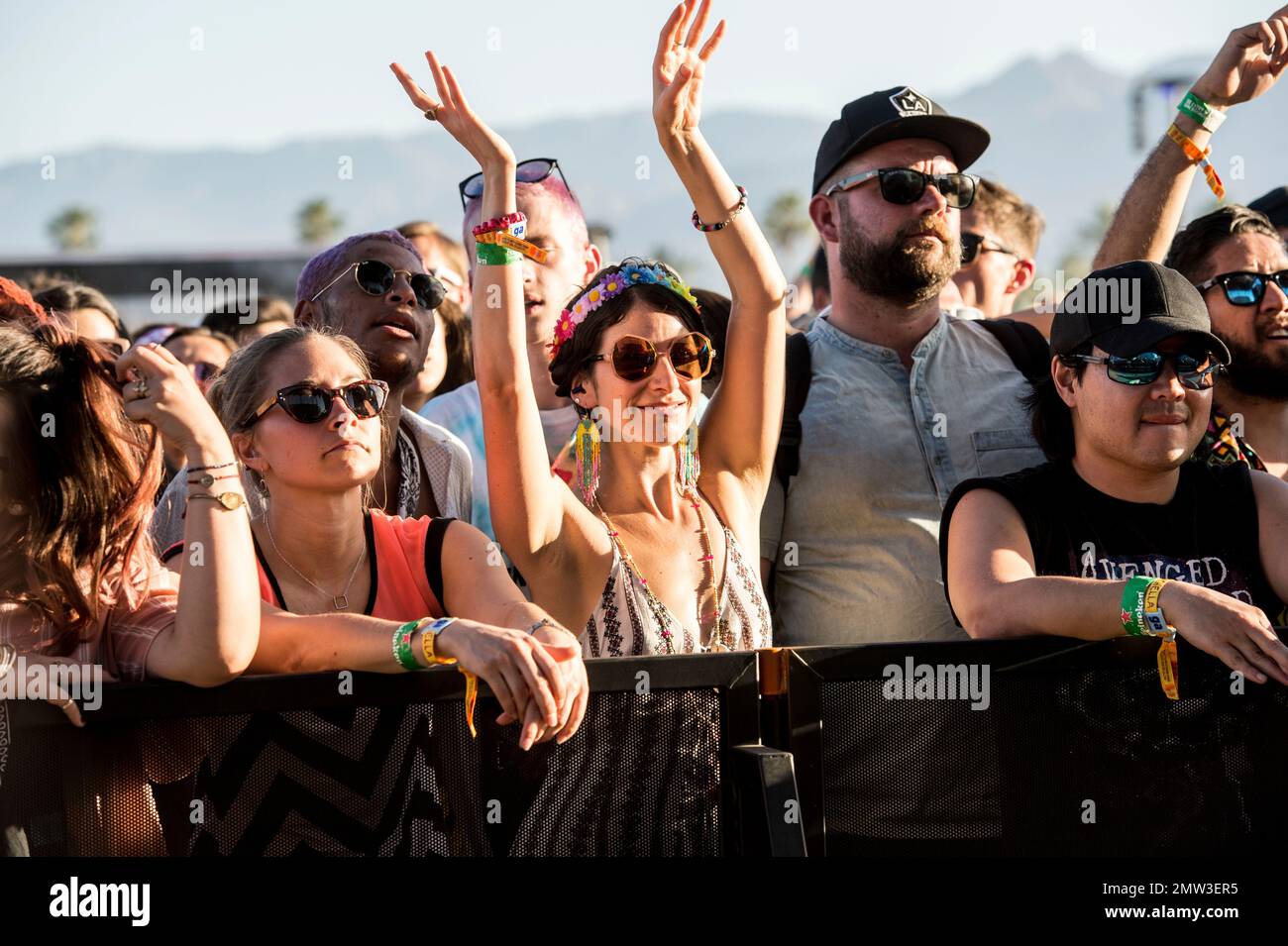 Festival goers seen at Coachella Music & Arts Festival at the Empire ...
