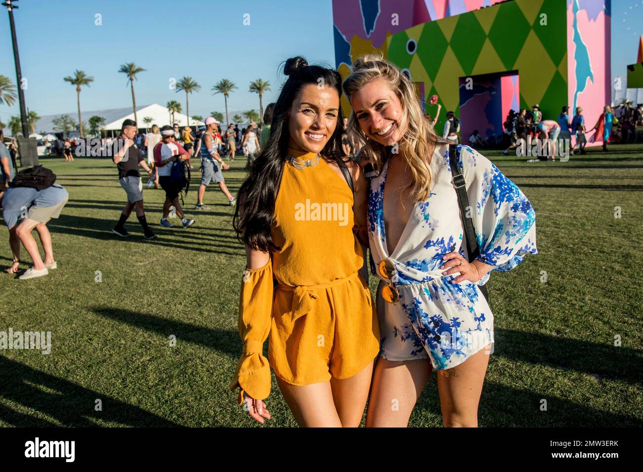 Festival goers seen at Coachella Music & Arts Festival at the Empire ...
