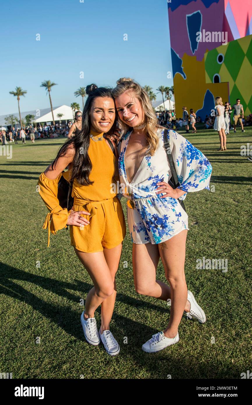 Festival goers seen at Coachella Music & Arts Festival at the Empire ...