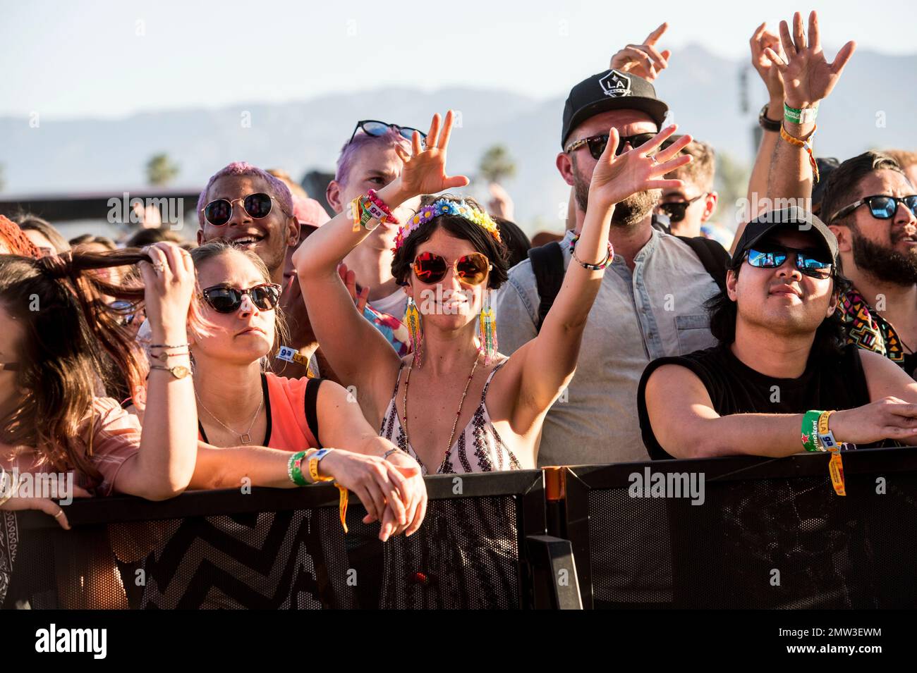 Festival goers seen at Coachella Music & Arts Festival at the Empire ...