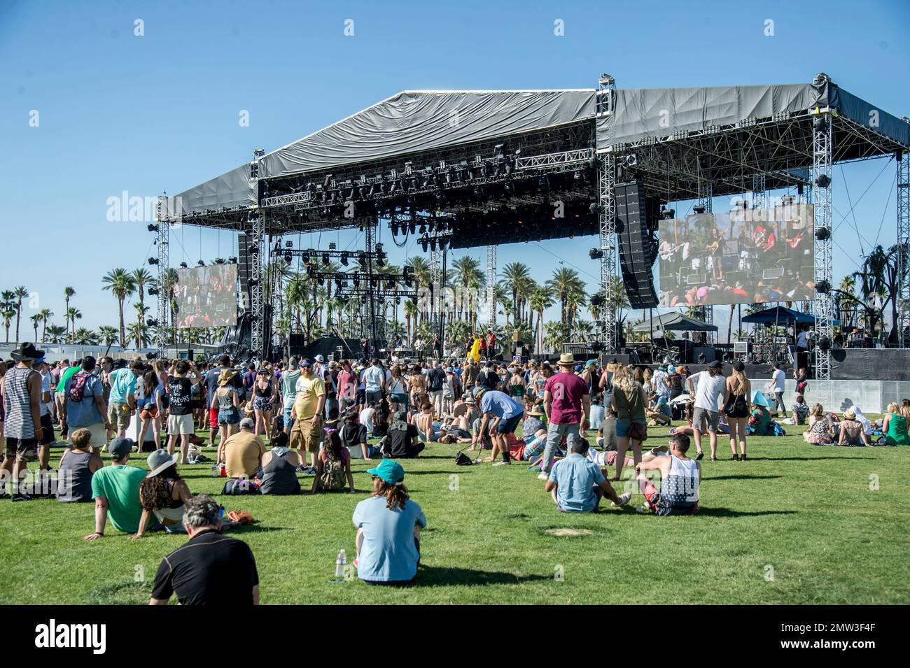 Festival goers seen at Coachella Music & Arts Festival at the Empire ...