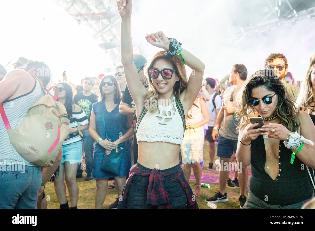 Festival goers seen at Coachella Music & Arts Festival at the Empire ...
