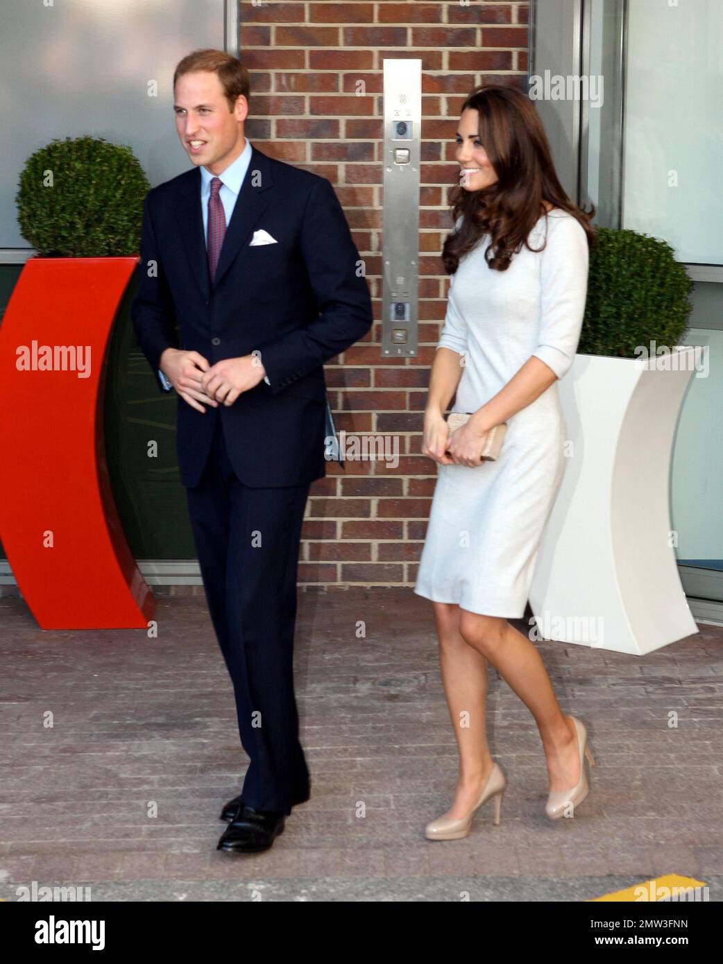 Prince William and Kate Middleton visit the Royal Marsden Hospital ...