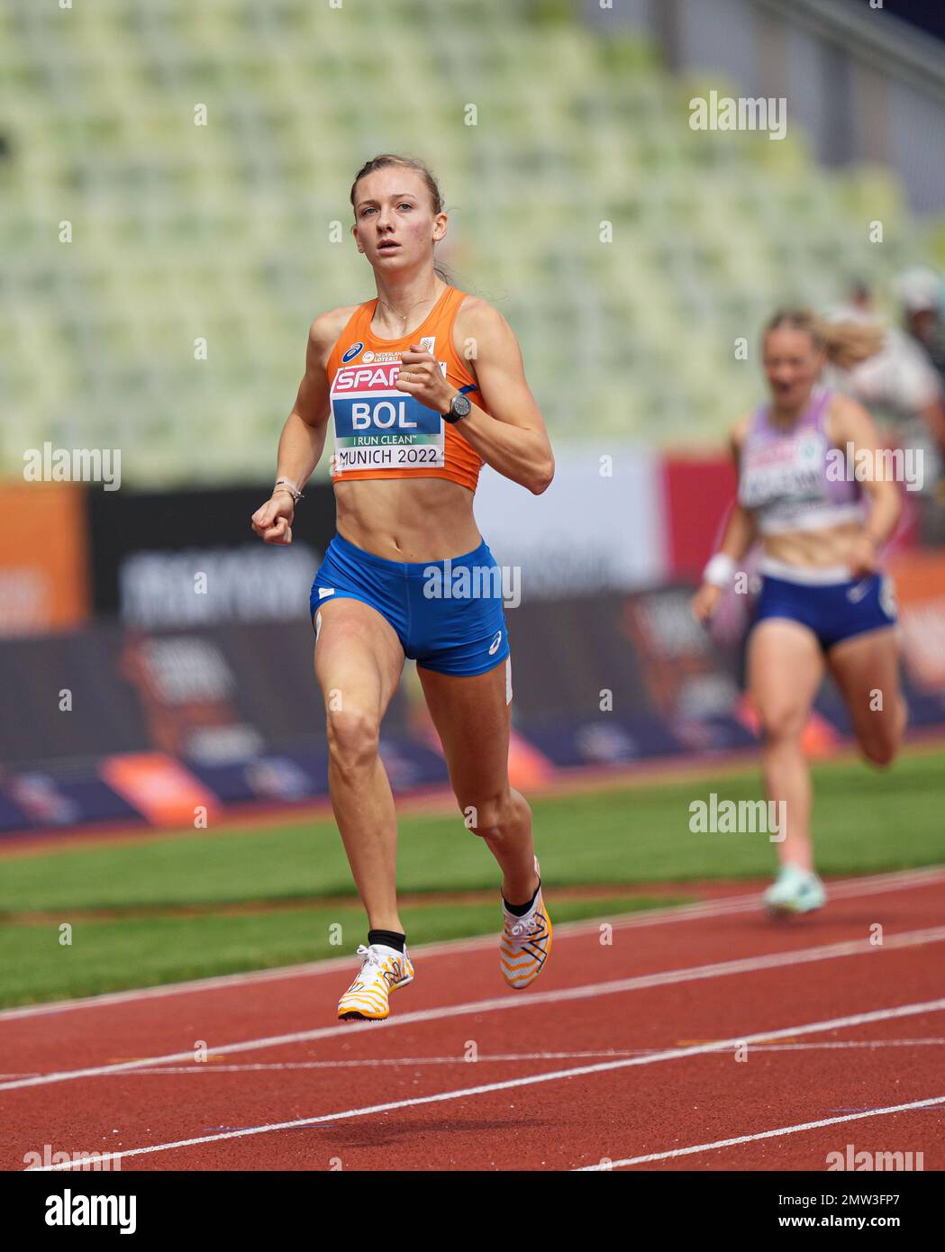 Femke Bol participating in the 400 meters hurdles of the European ...