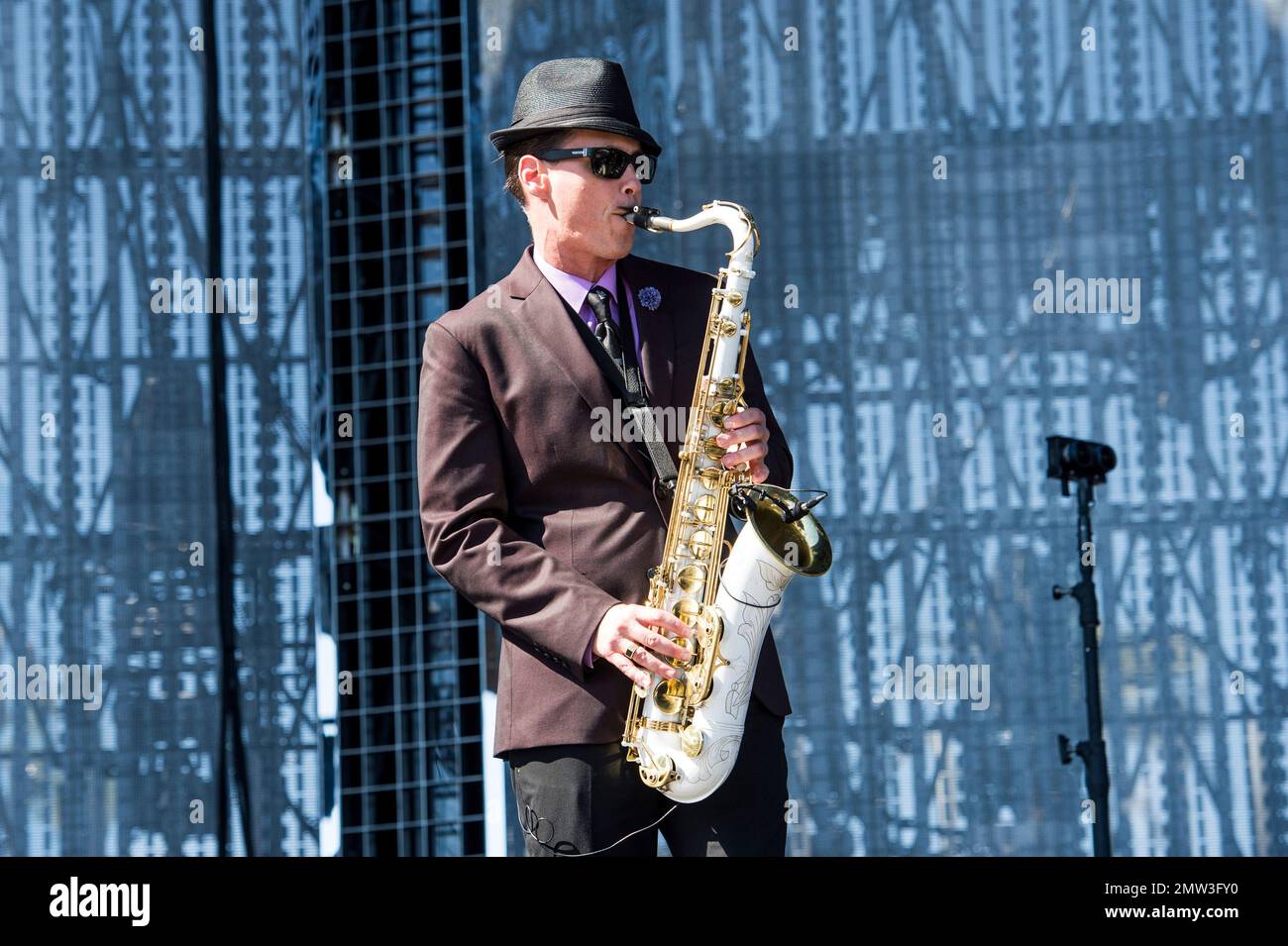 Clint Maedgen of the Preservation Hall Jazz Band performs at Coachella ...
