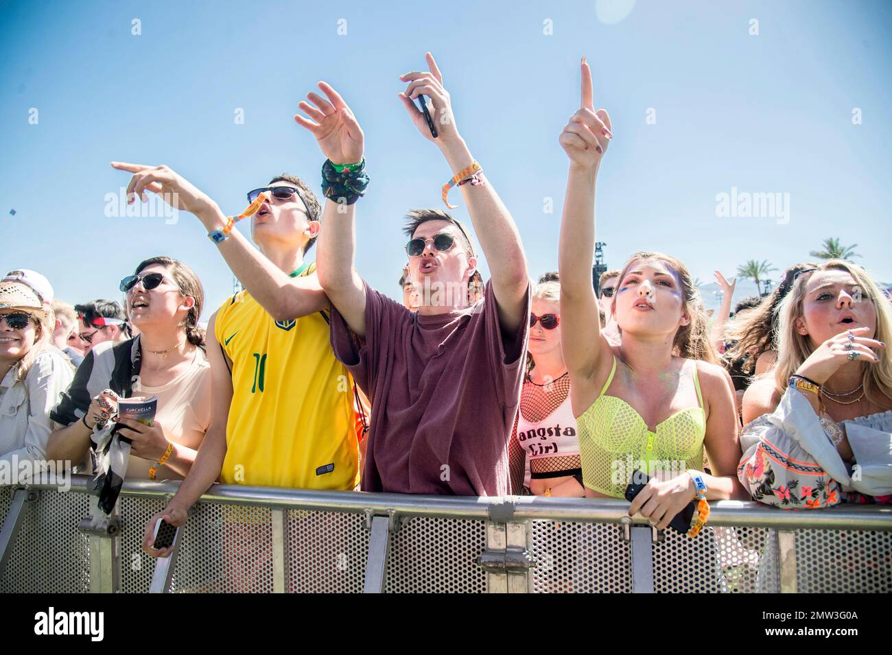 Festival goers seen at Coachella Music & Arts Festival at the Empire ...