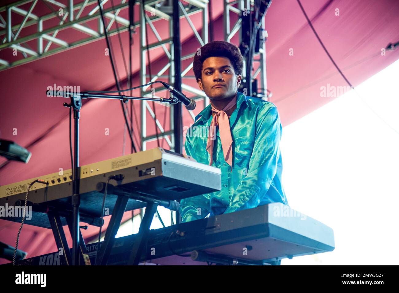 Danny Ayala of The Lemon Twigs performs at Coachella Music & Arts ...