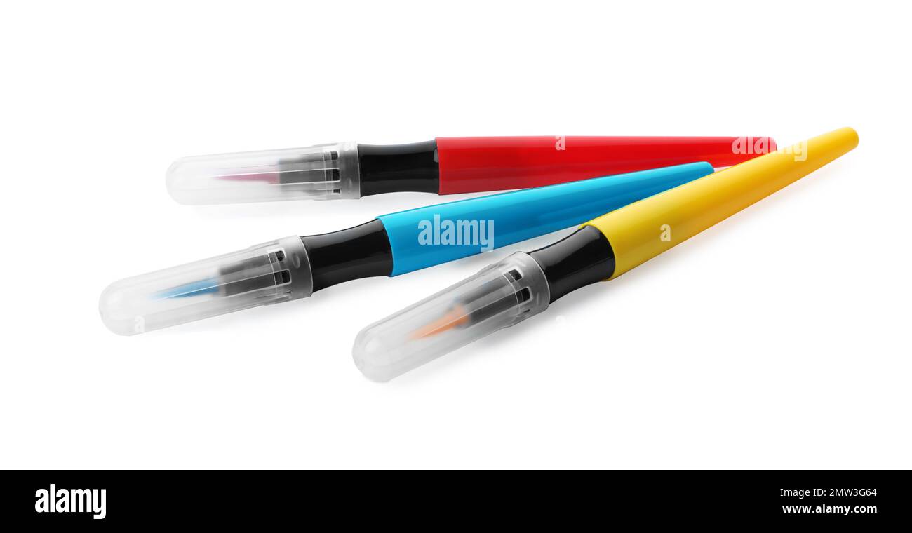Set of colorful felt pens isolated on white Stock Photo - Alamy