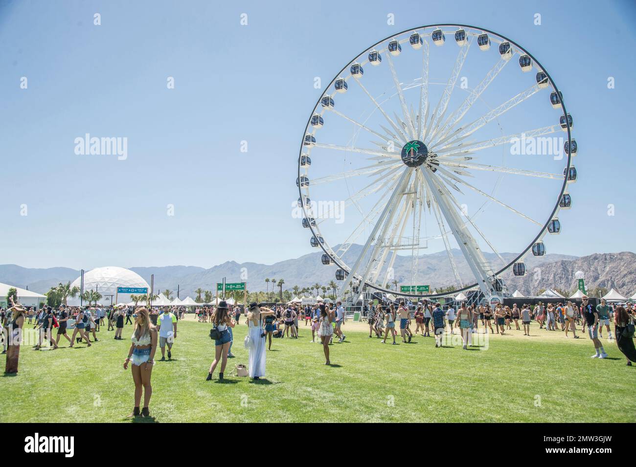 Festival goers seen at Coachella Music & Arts Festival at the Empire ...
