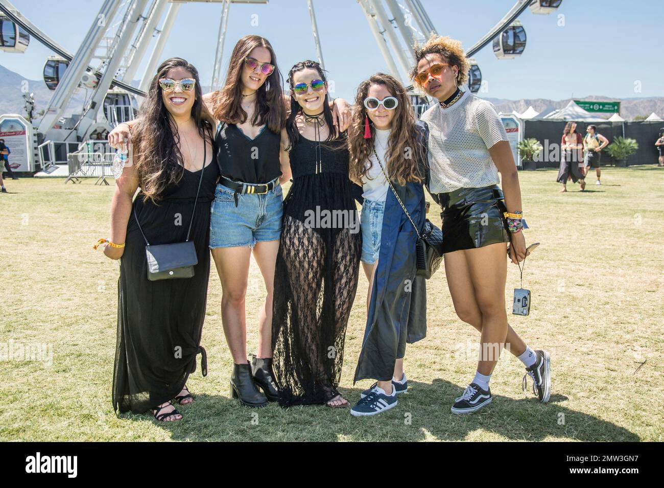 Festival goers, Christina Hernandez, from left, Abigail Rudker, Megan ...