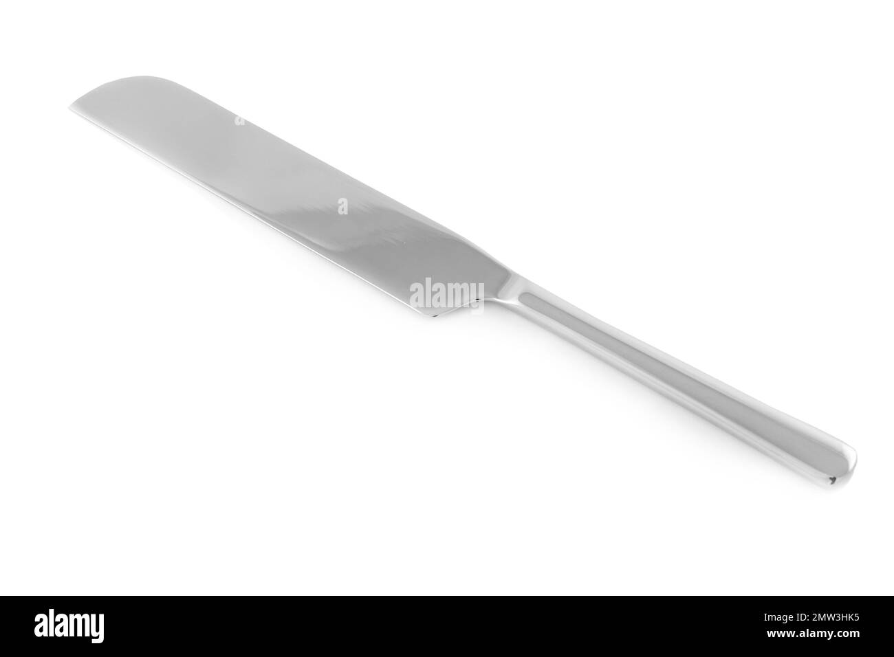 Clean shiny metal knife isolated on white Stock Photo - Alamy