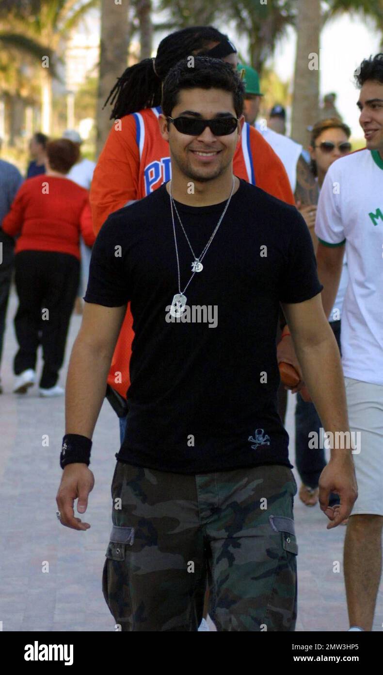 Wilmer Valderrama and his posse strutt the boardwalk on Miami Beach ...