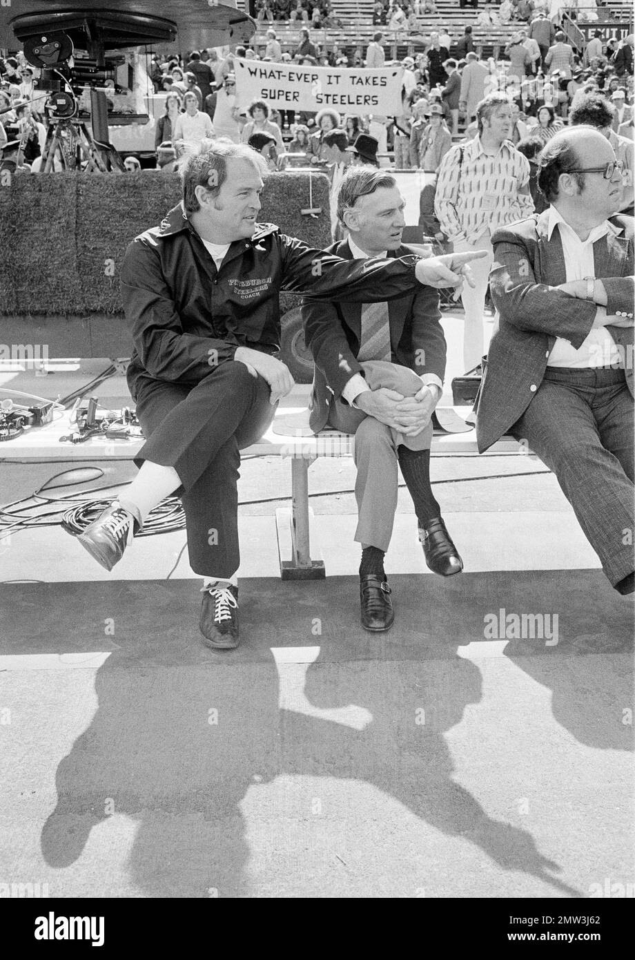 Pittsburgh Steelers coach Chuck Noll, left, and Steelers president Dan ...