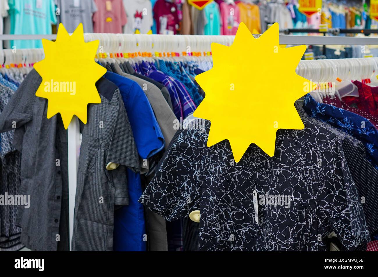 Yellow board frame can be used for discount mockup in underware sales ...