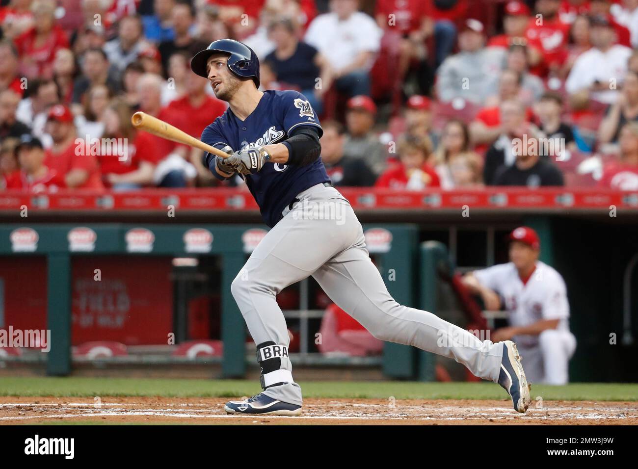 Milwaukee Brewers' Ryan Braun hits a two-run home run off Cincinnati ...
