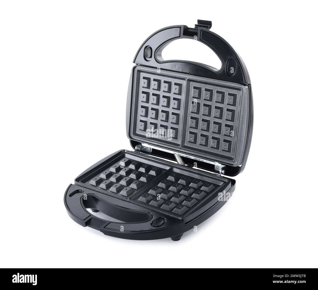 New modern waffle iron isolated on white Stock Photo - Alamy