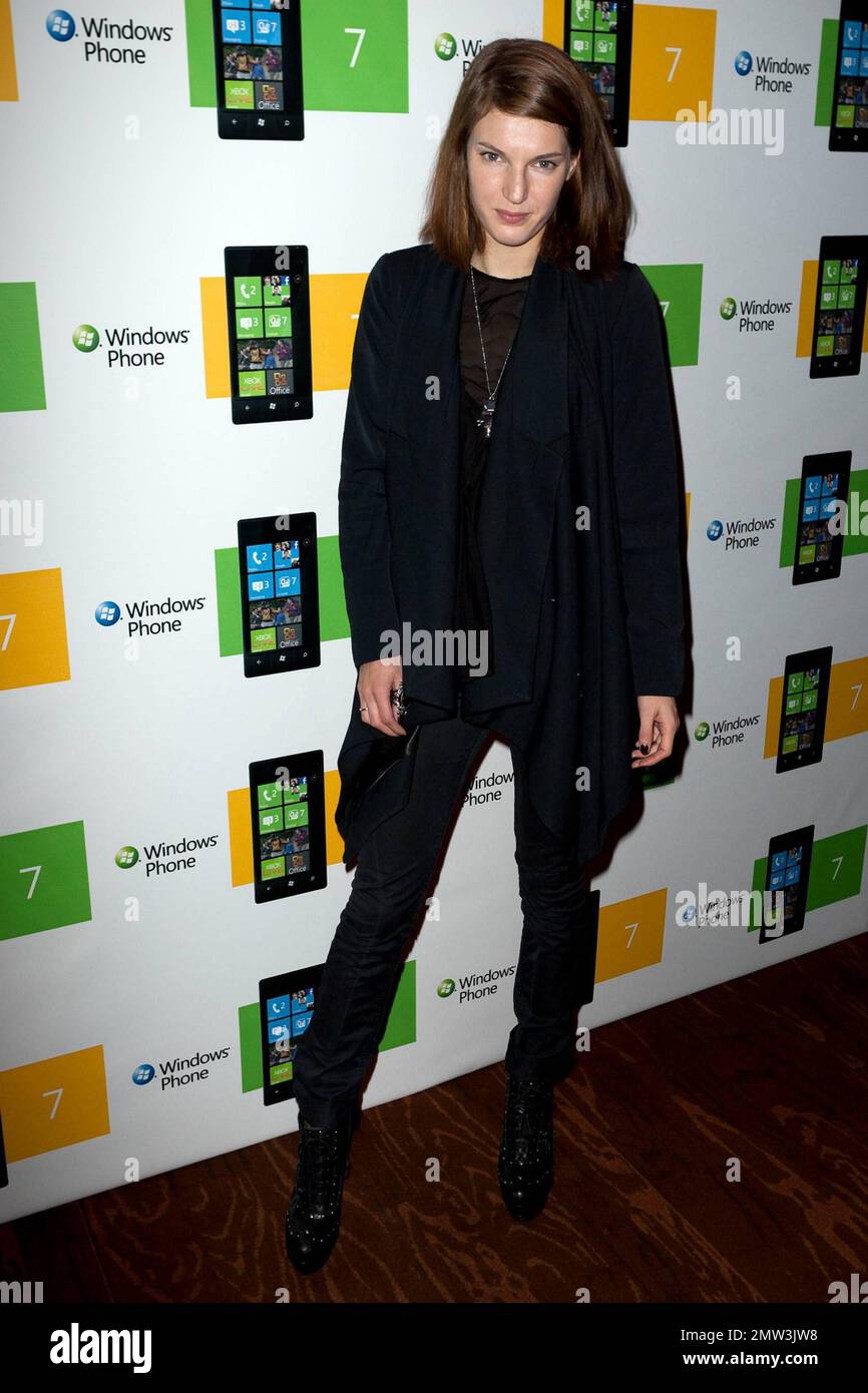Model Ben Grimes appears at the Windows Phone 7 launch party held at ...