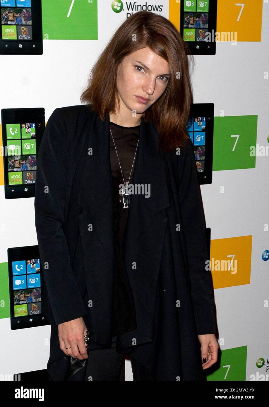 Model Ben Grimes appears at the Windows Phone 7 launch party held at ...