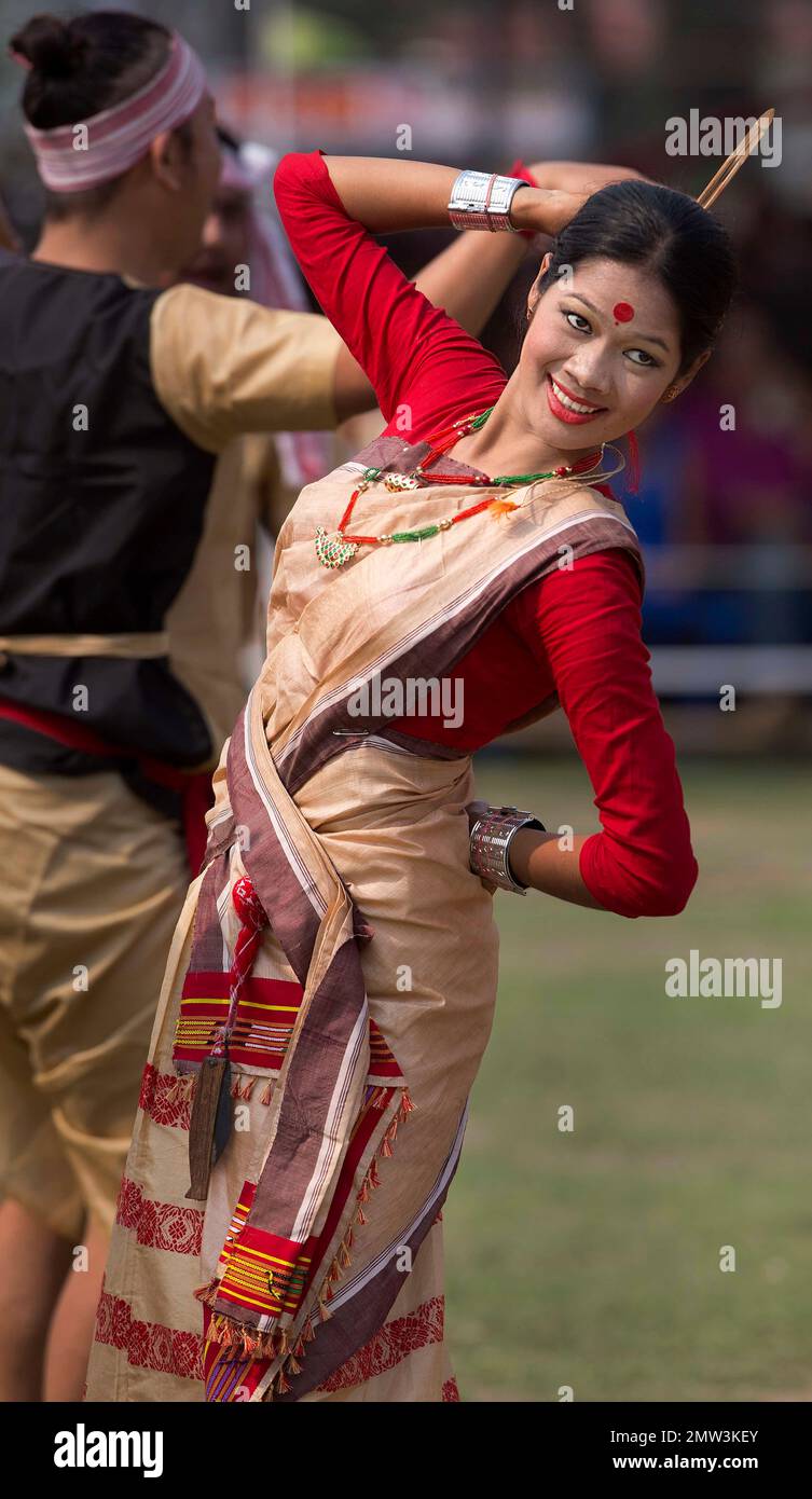 Artists from Indian northeastern state of Assam perform Bihu, a folk ...