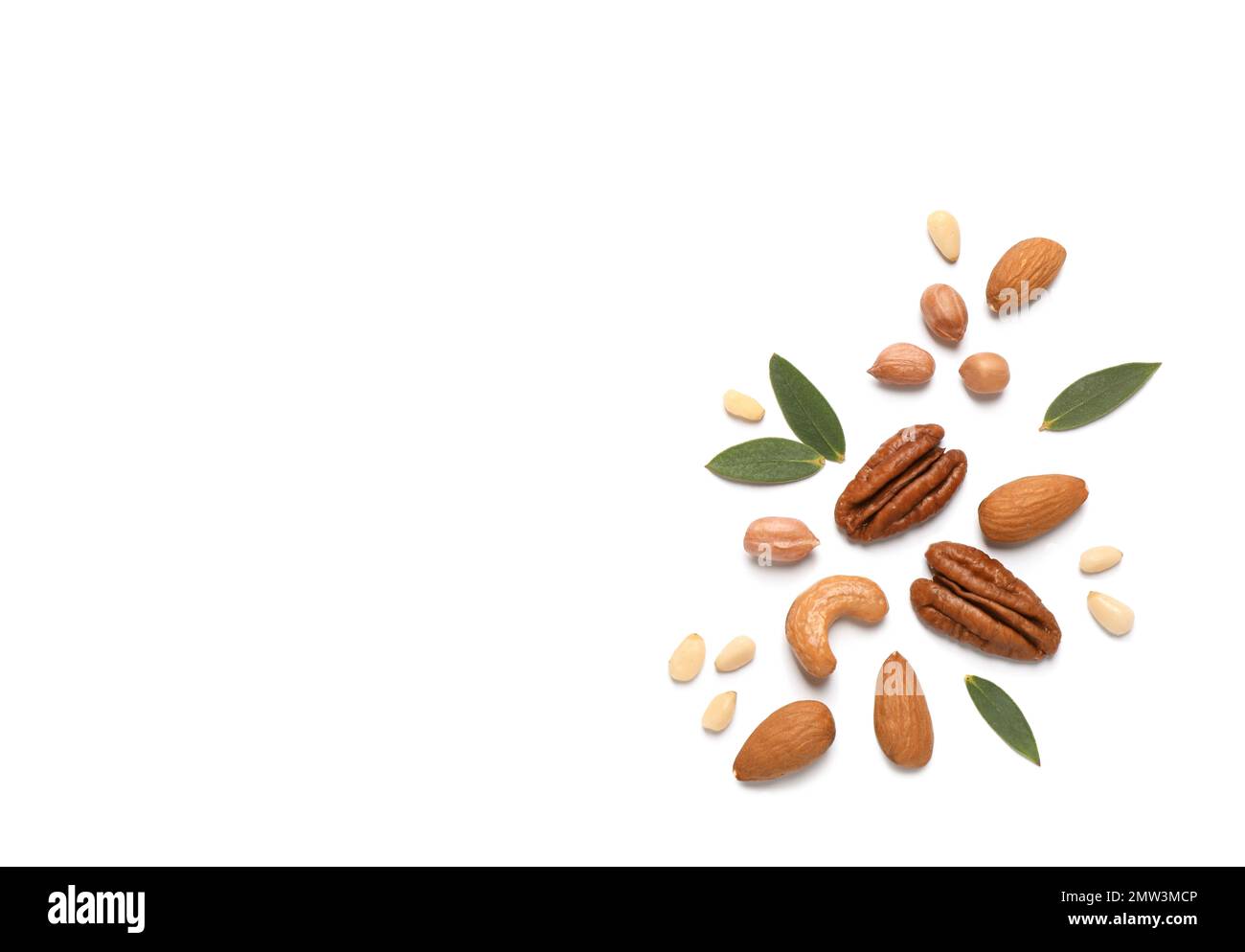 Different types tasty nuts Cut Out Stock Images & Pictures - Alamy