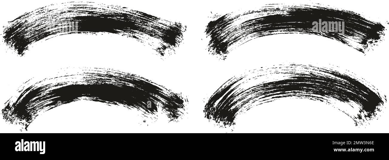 Round Brush Thin Curved Background Artist Brush High Detail Abstract ...