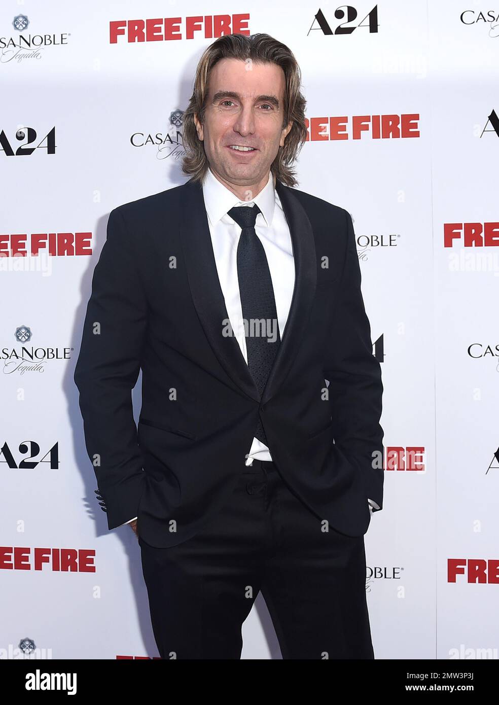 Sharlto Copley arrives at the Los Angeles premiere of "Free Fire" at ...