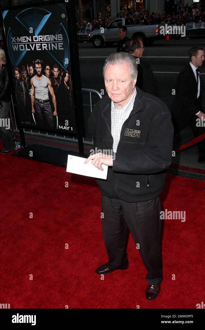 John Voight attends the film premiere of 20th Century Fox X-MEN ORIGINS ...