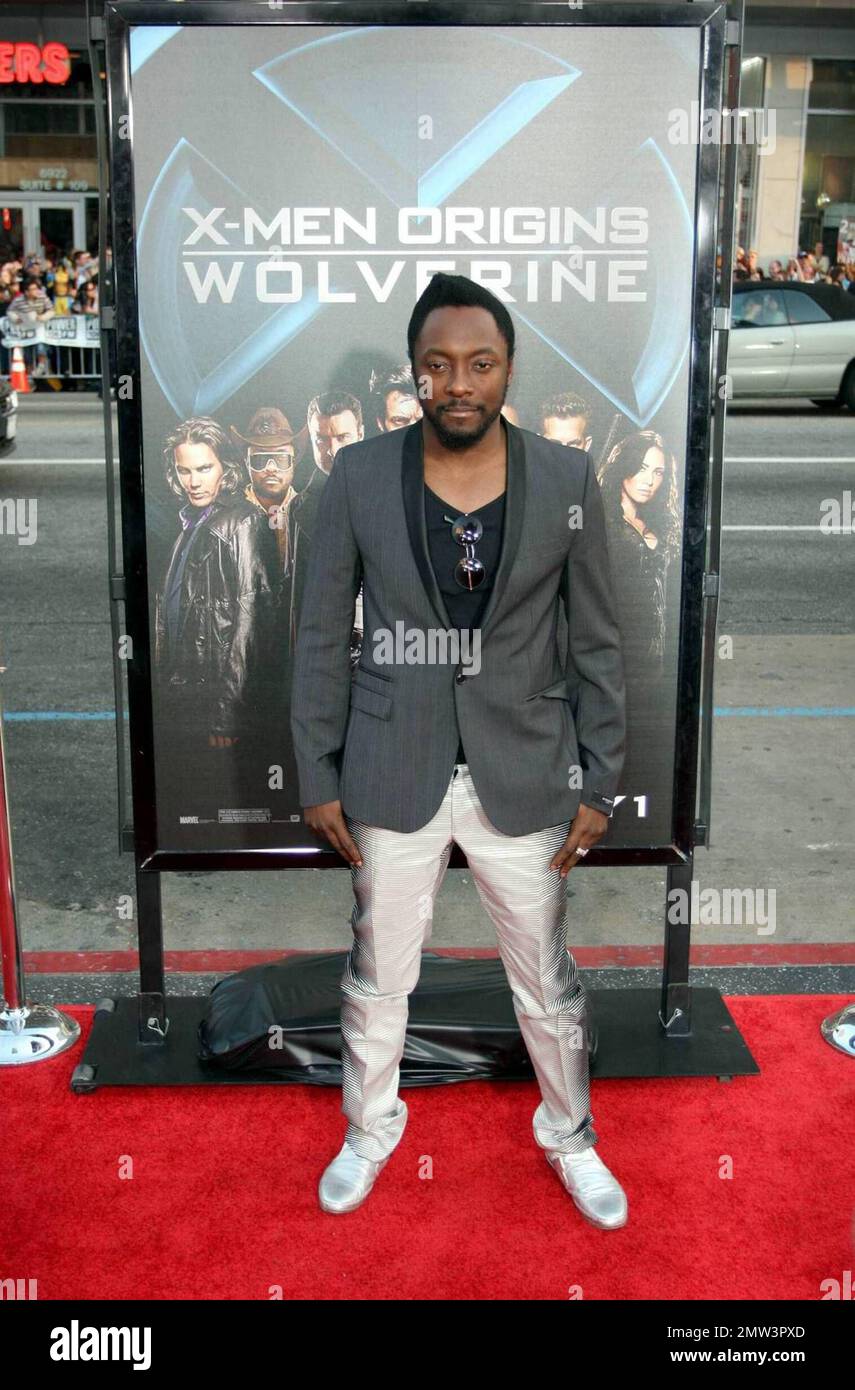 Will I Am attends the film premiere of 20th Century Fox X-MEN ORIGINS ...