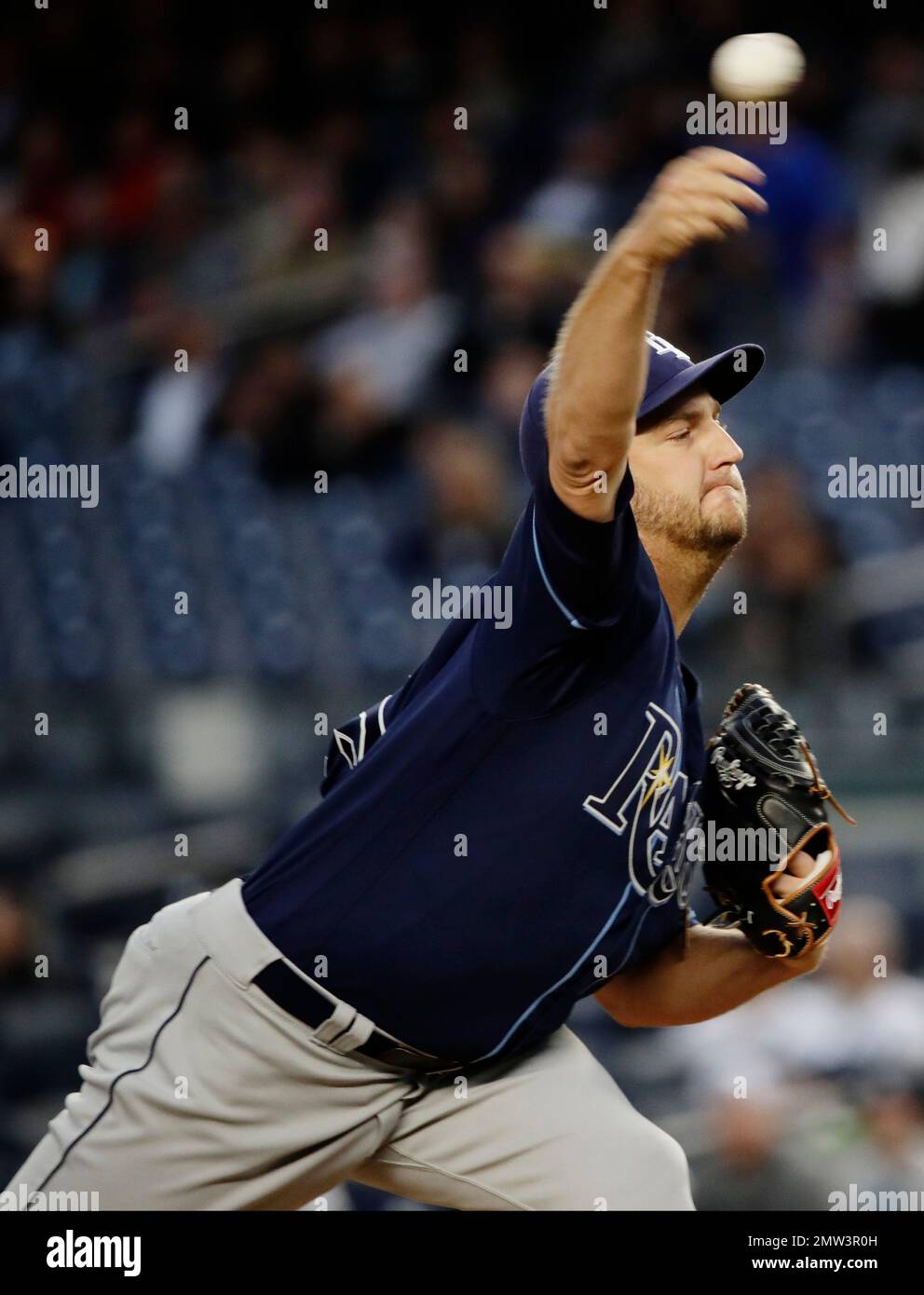 Tampa Bay Rays starting pitcher Matt Andriese throws during the first ...