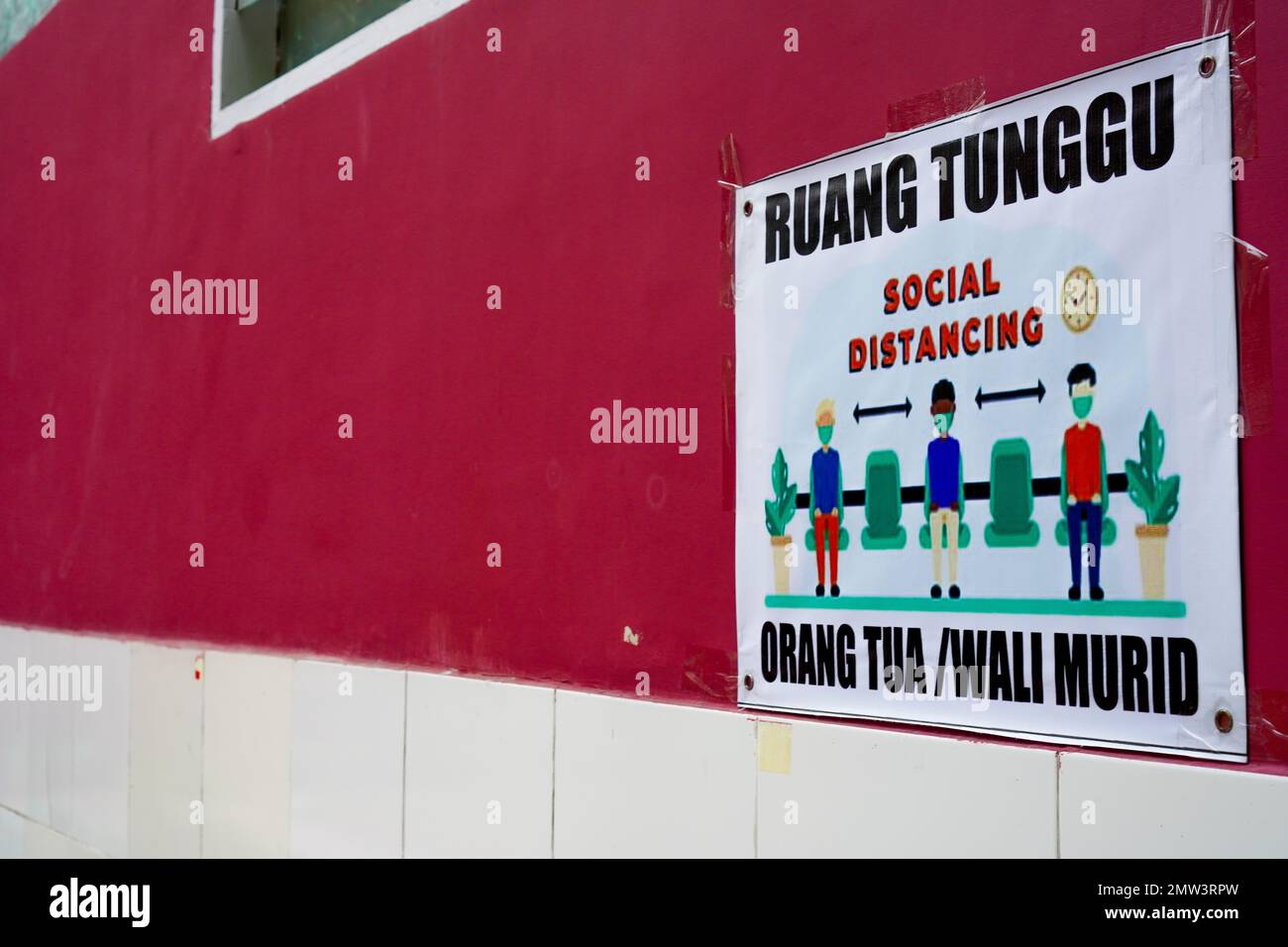 Sign or markers for social distancing poster for distance yourself feet ...
