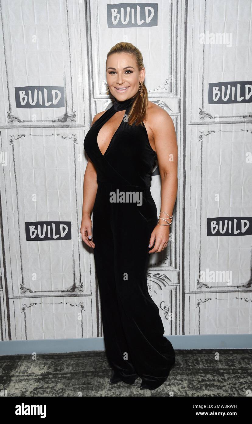 WWE wrestler Natalya "Nattie" Neidhart participates in the BUILD ...