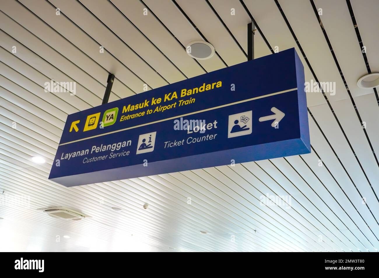 Sign the signage to the customer service room and ticket booth at the ...