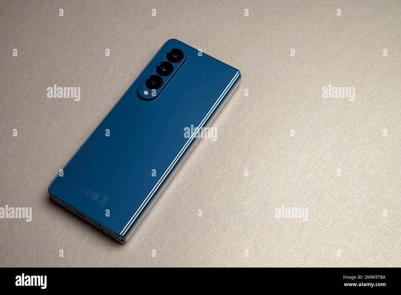 Brand new Samsung Galaxy Z Fold 4 in grey-green color. Smartphone ...