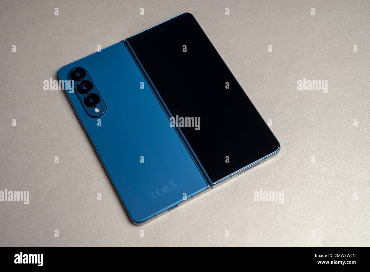 Brand new Samsung Galaxy Z Fold 4 in grey-green color. Smartphone ...