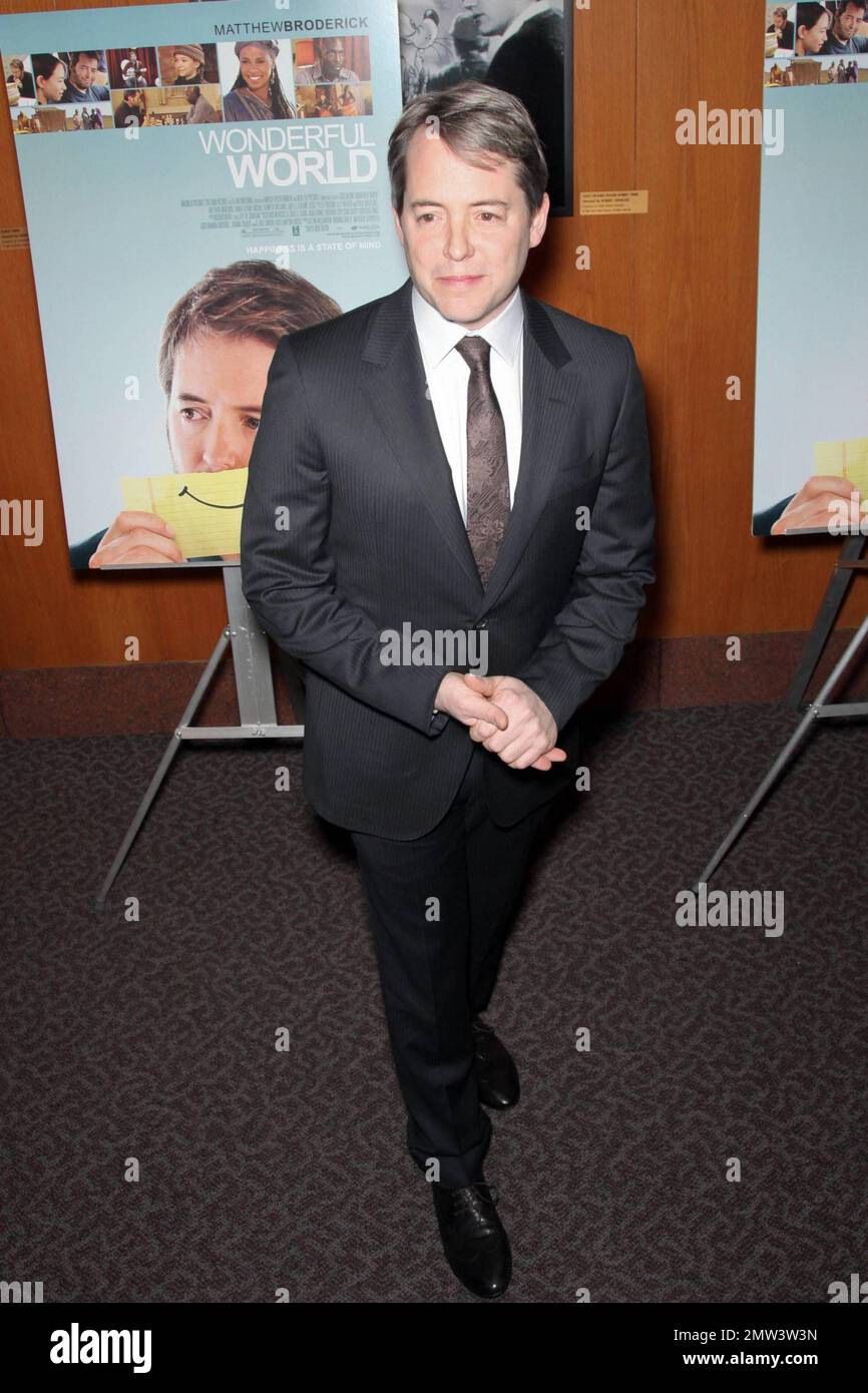 Matthew Broderick at the Premiere of 'Wonderful World' held at the ...