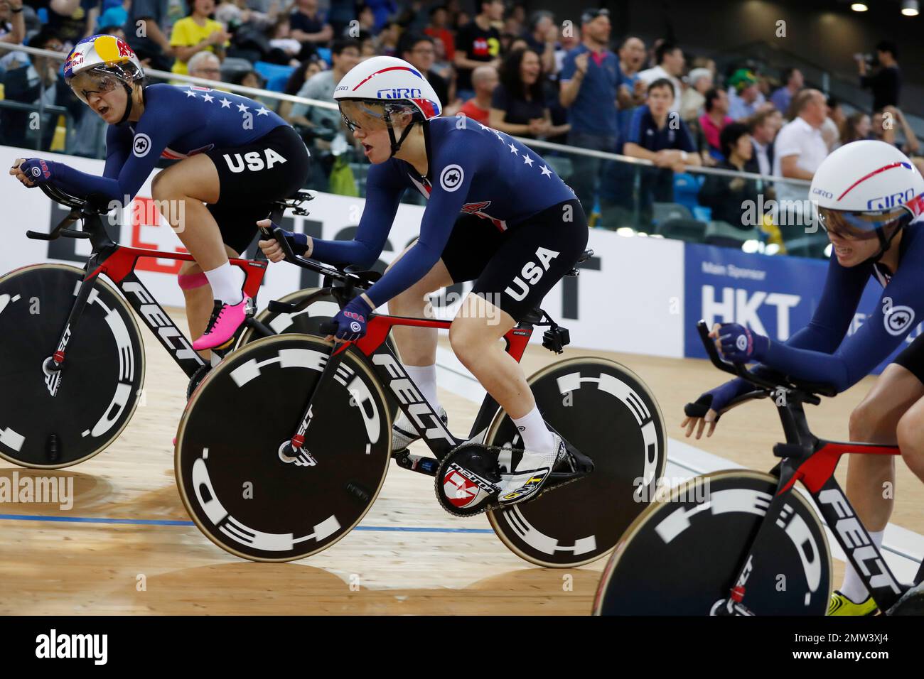 United States team cross the finish line to win the women's team ...