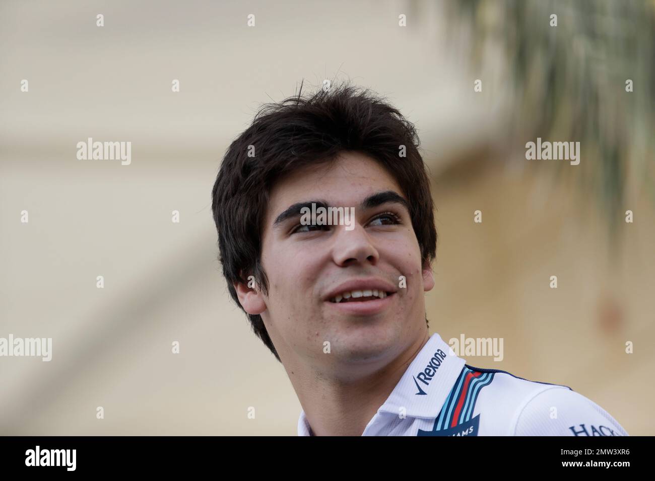 Williams driver Lance Stroll of Canada visits the paddock, ahead the ...