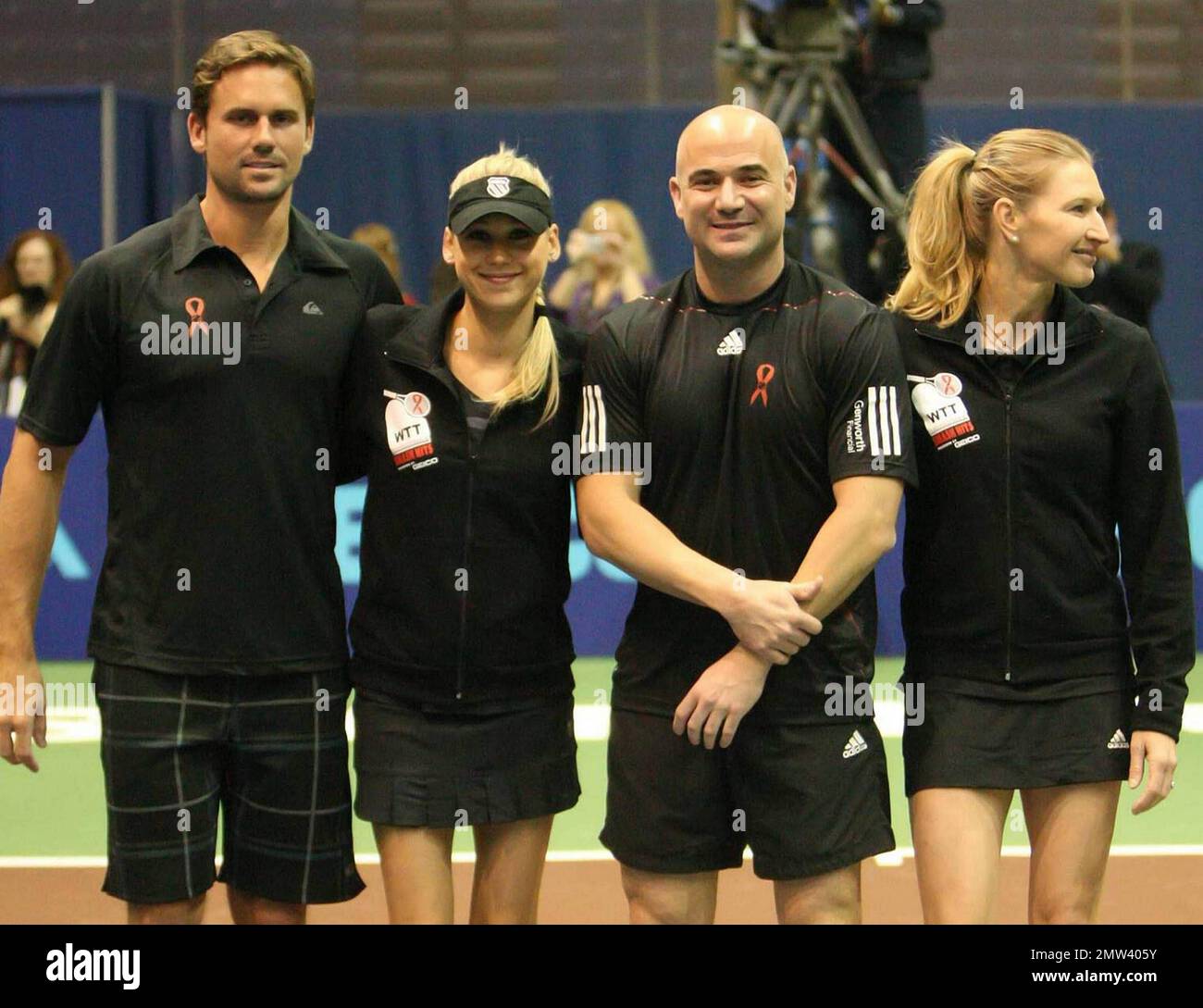 Jan-Michael Gambill, Anna Kournikova, Andre Agassi and Stephanie Graf ...
