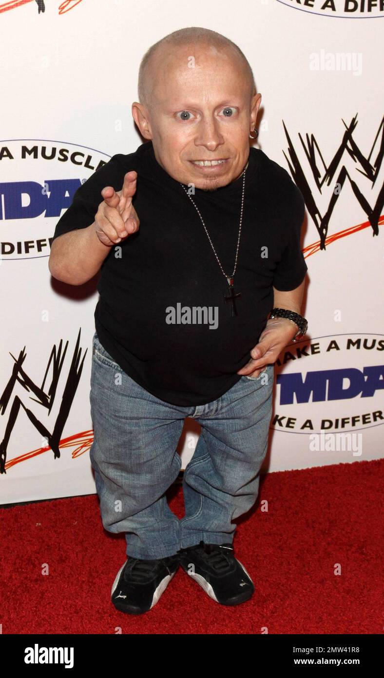 Verne Troyer poses on the red carpet at the annual WWE SummerSlam ...