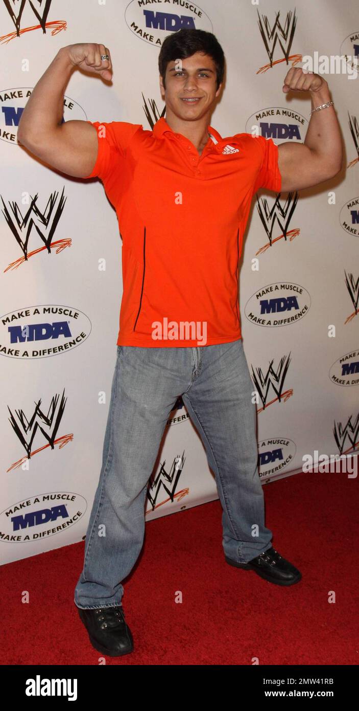 Brent Ferrigno poses on the red carpet at the annual WWE SummerSlam ...