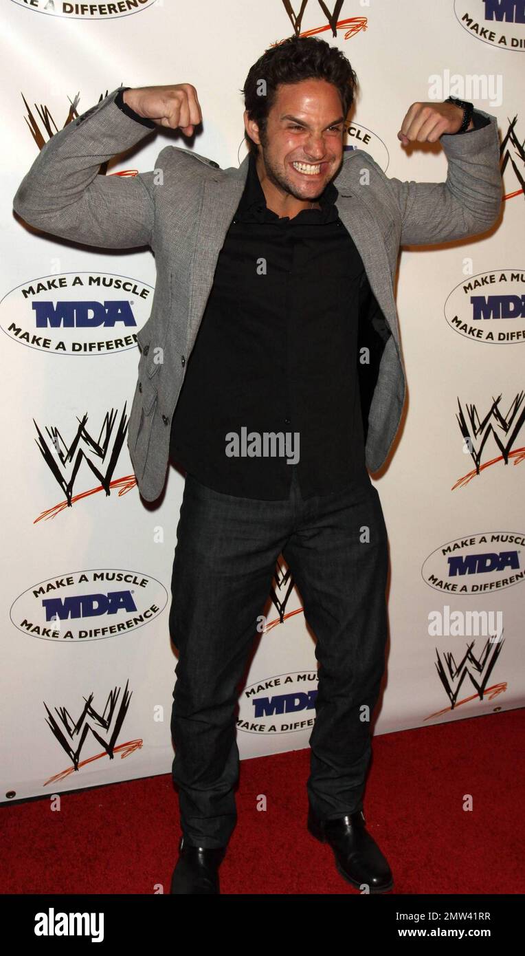 Actor Brandon Barash poses on the red carpet at the annual WWE ...